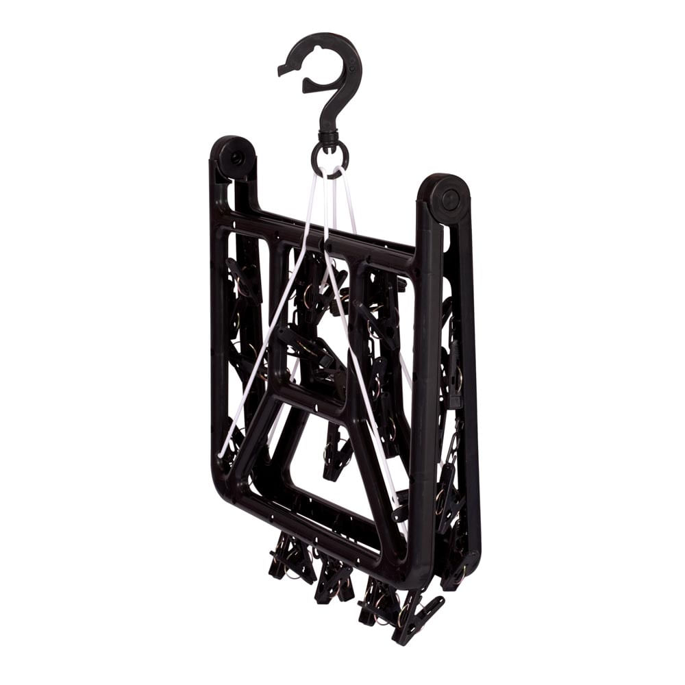 Mini-varal Retangular Dobrável 32 Prendedores Preto - Loja Mor